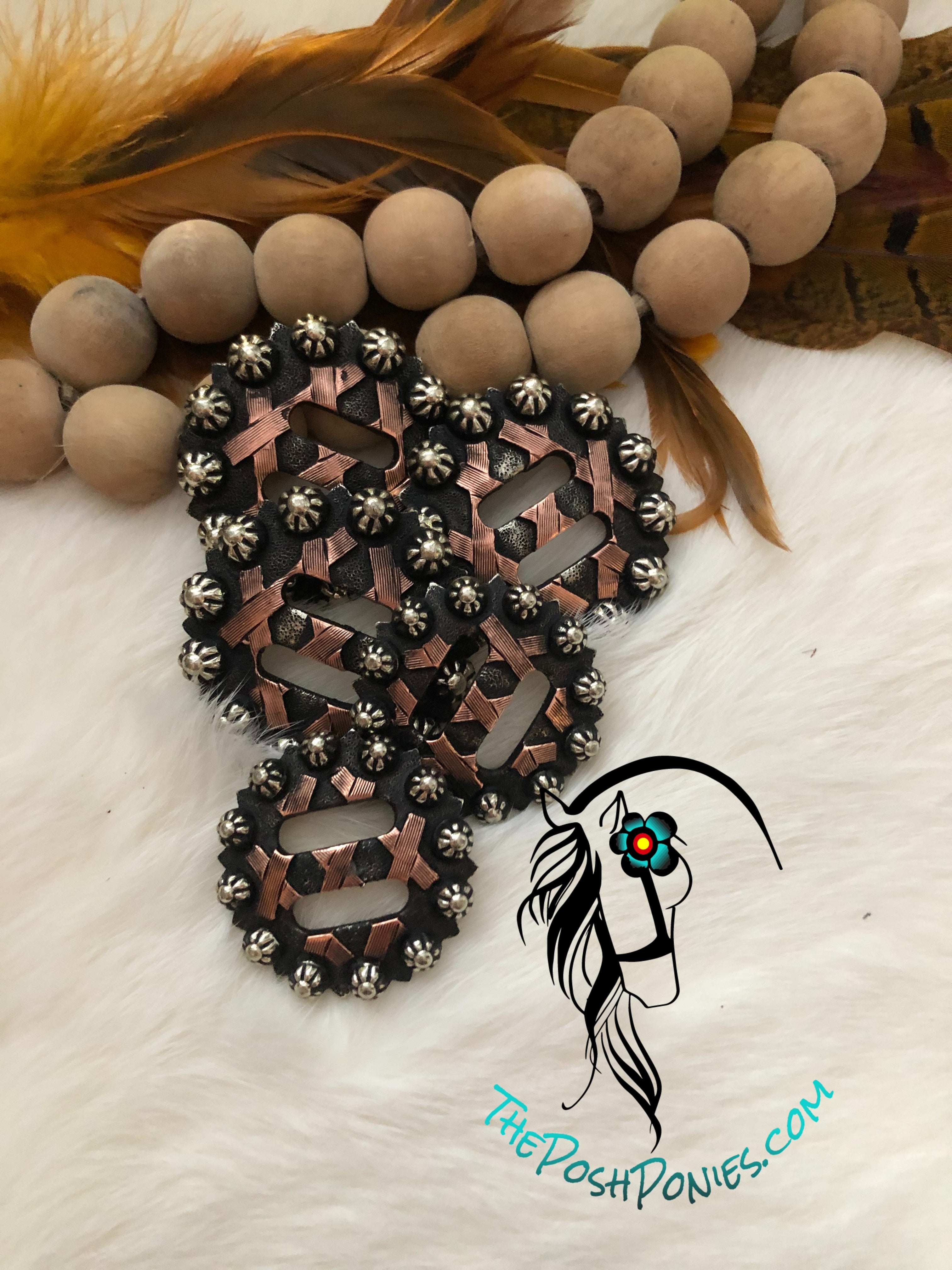 Handmade Criss Cross Style Slotted Conchos-1.25" and 1.5" available-ea ...