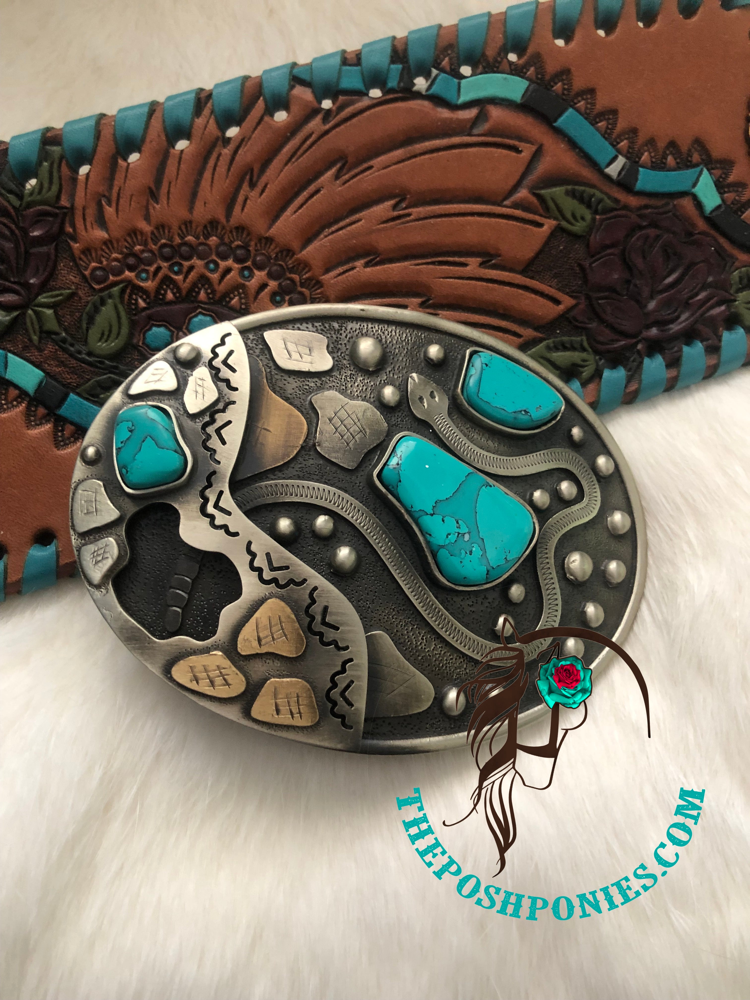 Handmade Snake and Spots Belt Buckle – ThePoshPonies