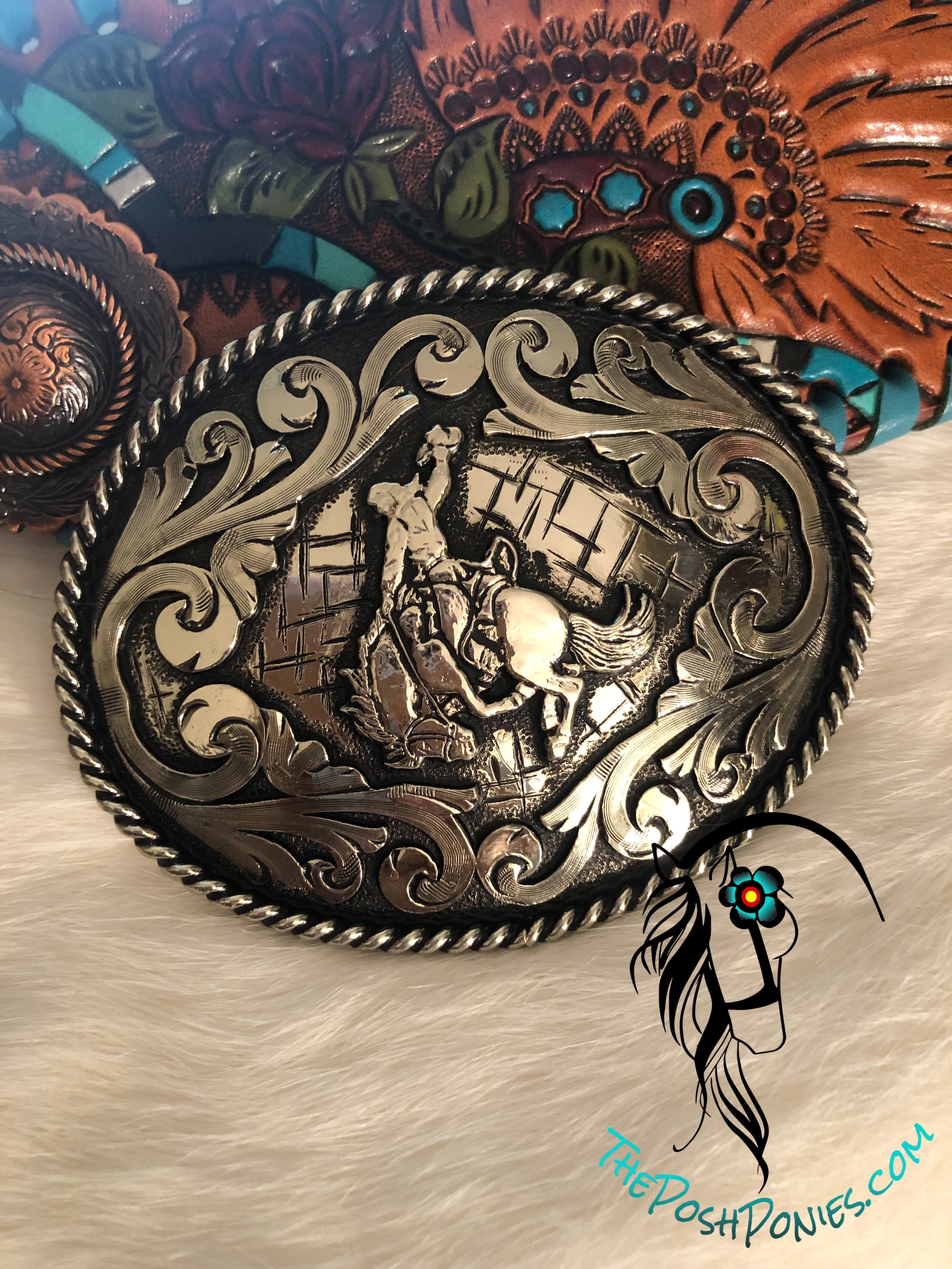 Handmade Buckin' Bronc Filagree Belt Buckle – ThePoshPonies