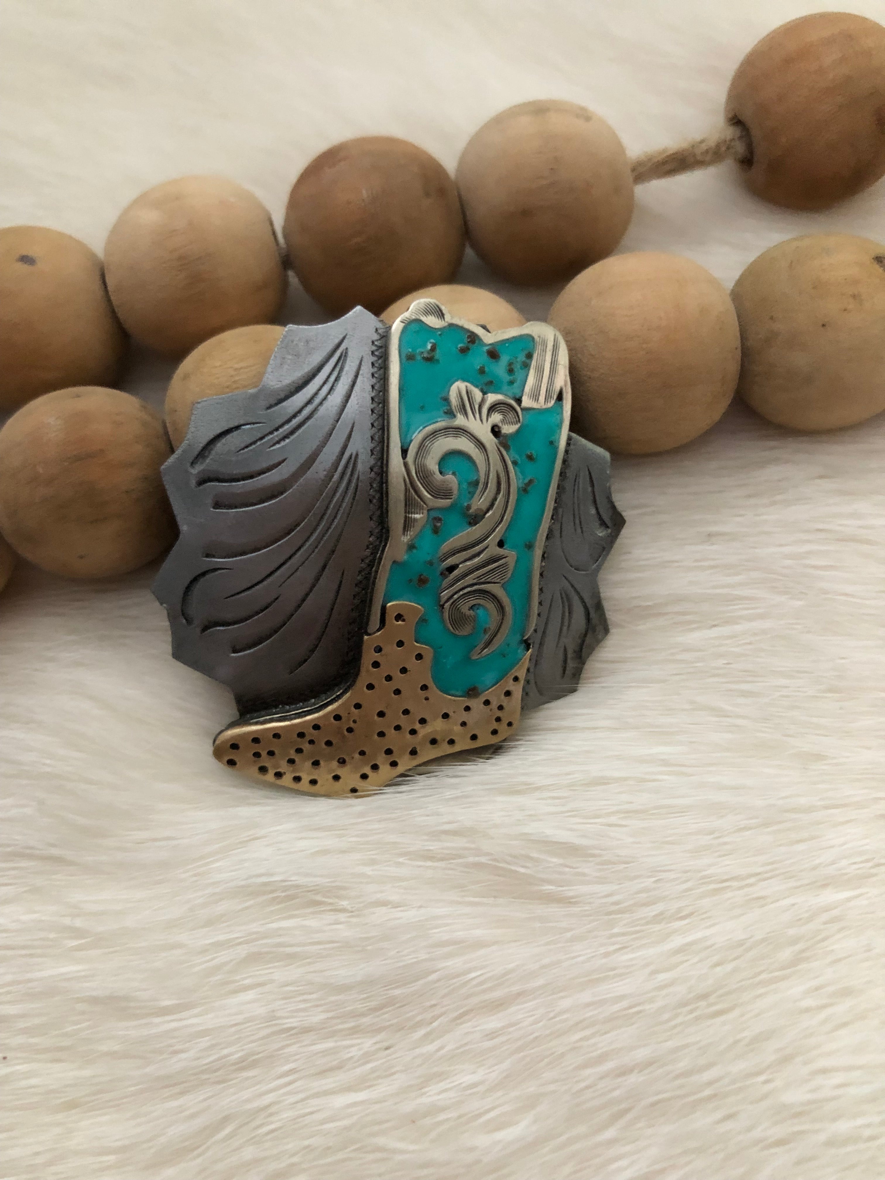 Handmade Cowboy Boot WildRag Slide – ThePoshPonies