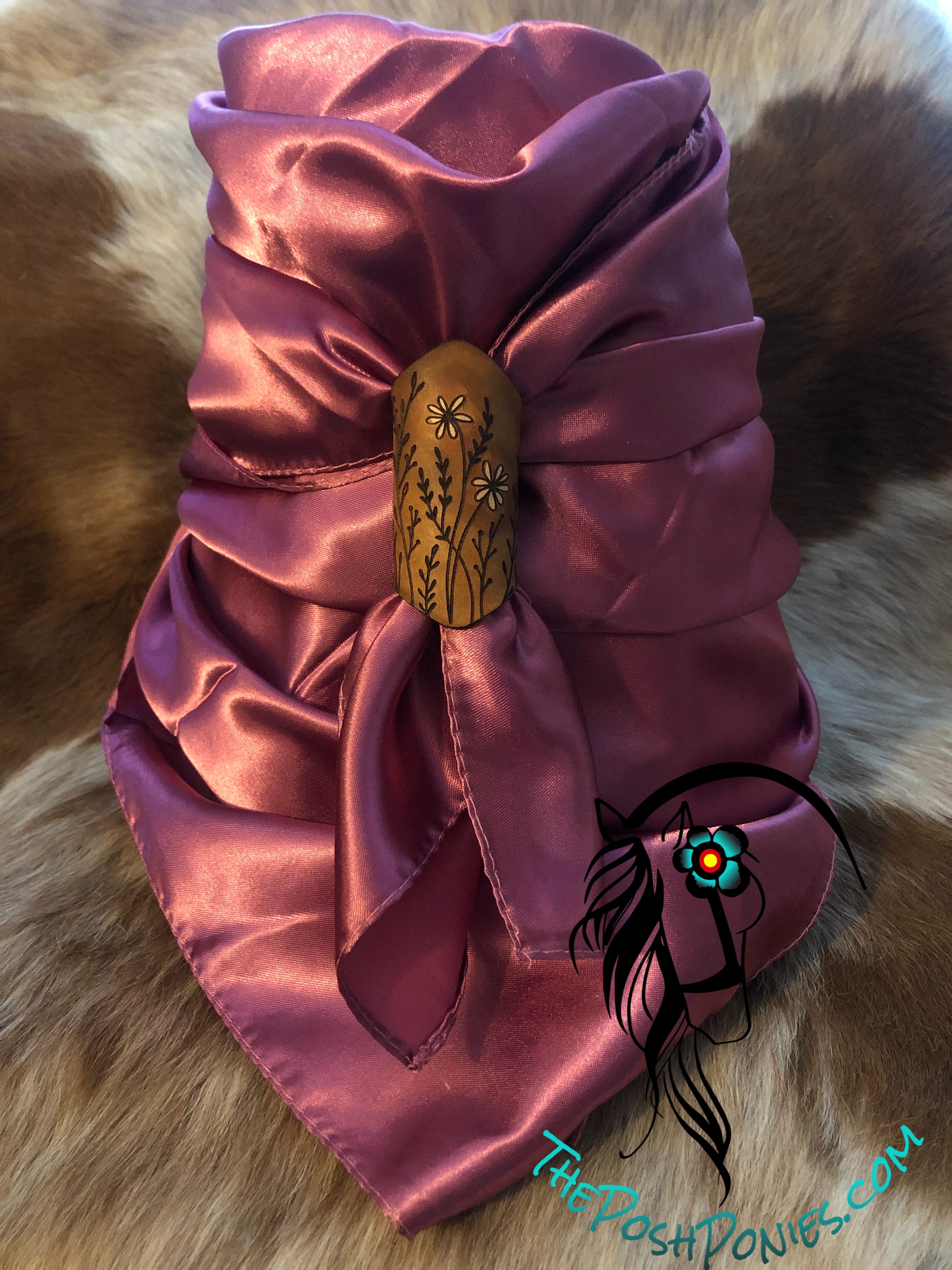 Handcrafted Leather Snap Wild Rag Slide – ThePoshPonies